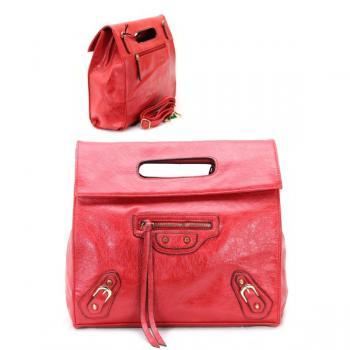 Metal Stud Belt Stud Removable Strap Woman Purse Cross Body Bag Red ...